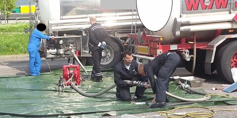 Gefahrguteinsatz mit der BASF Werkfeuerwehr Ludwigshafen (TUIS)